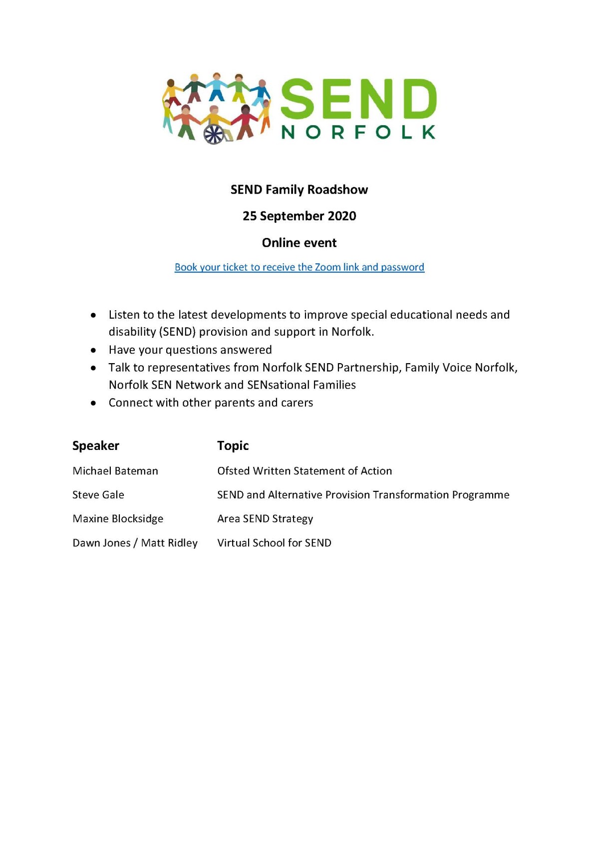 SEND Family Roadshow | Norfolk SENDIASS